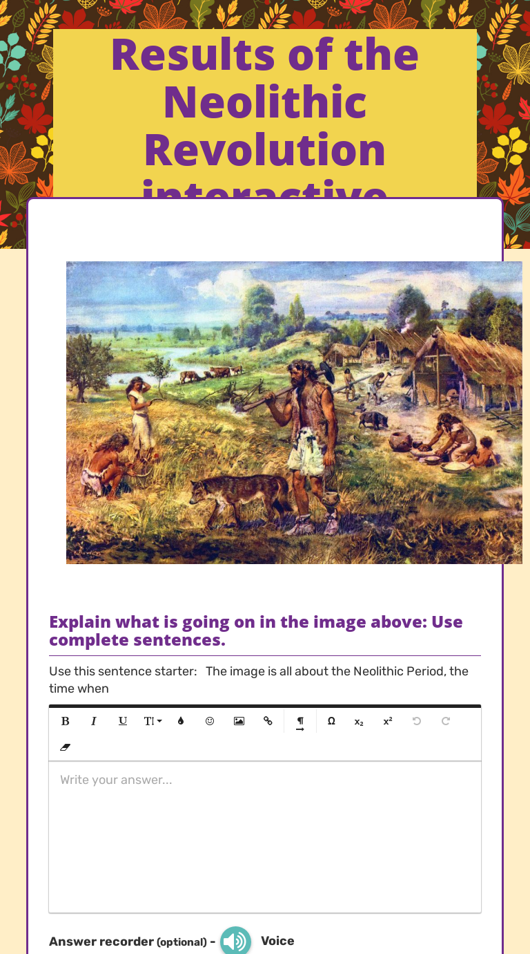 Consequences Of The Neolithic Revolution