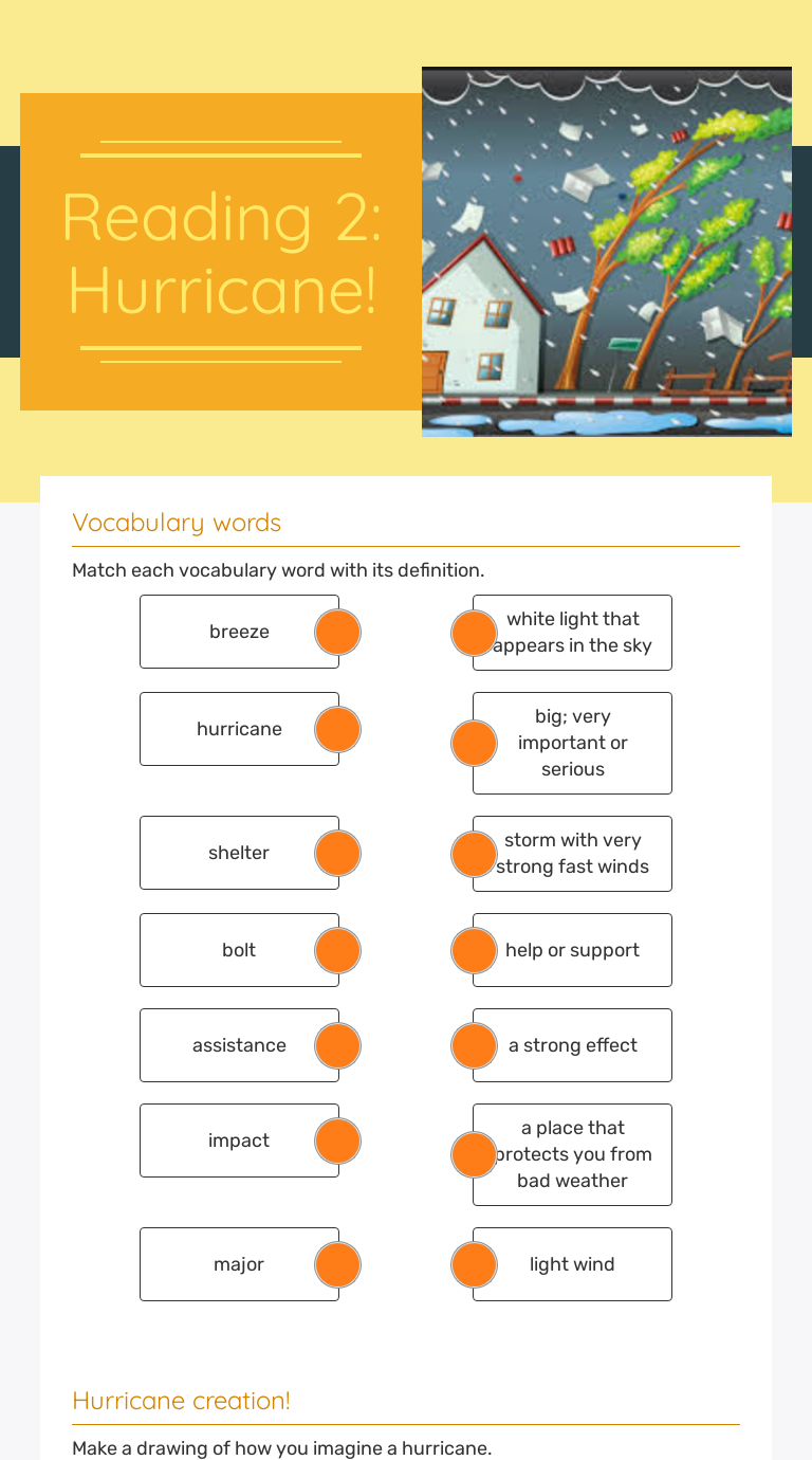Hurricane Reading Comprehension Worksheet Free Printable - Printable Cards