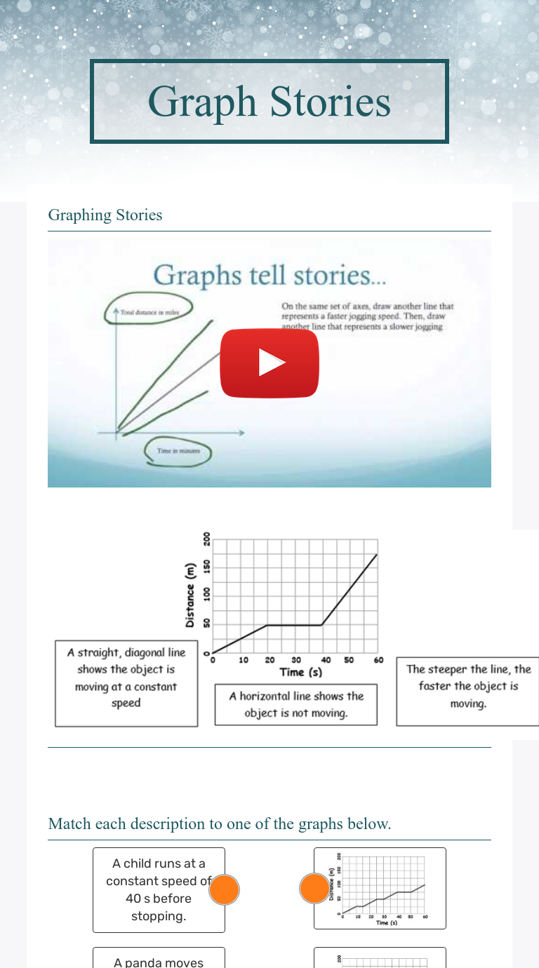 Graphing Stories Worksheet