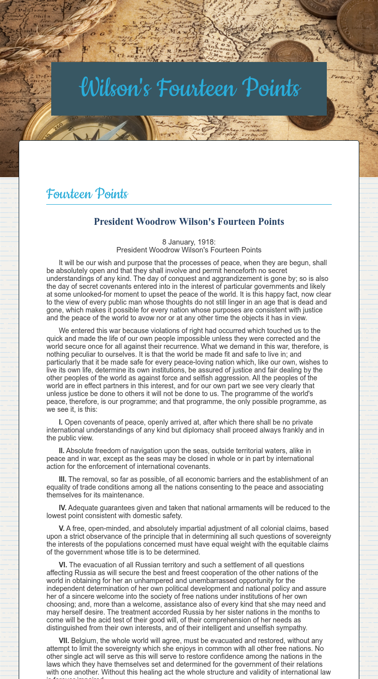Fourteen Points Document