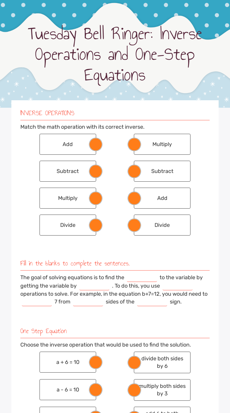 tuesday-bell-ringer-inverse-operations-and-one-step-equations