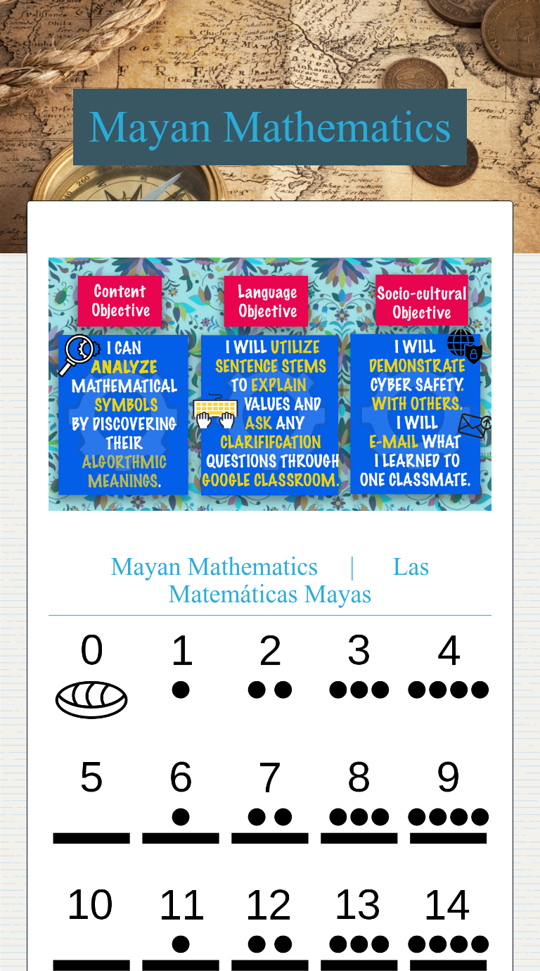 Mayan Mathematics | Interactive Worksheet by Adriana Abundis | Wizer.me