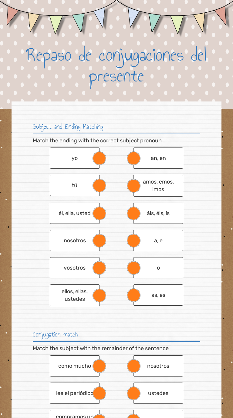 Repaso de conjugaciones del presente | Interactive Worksheet by ...