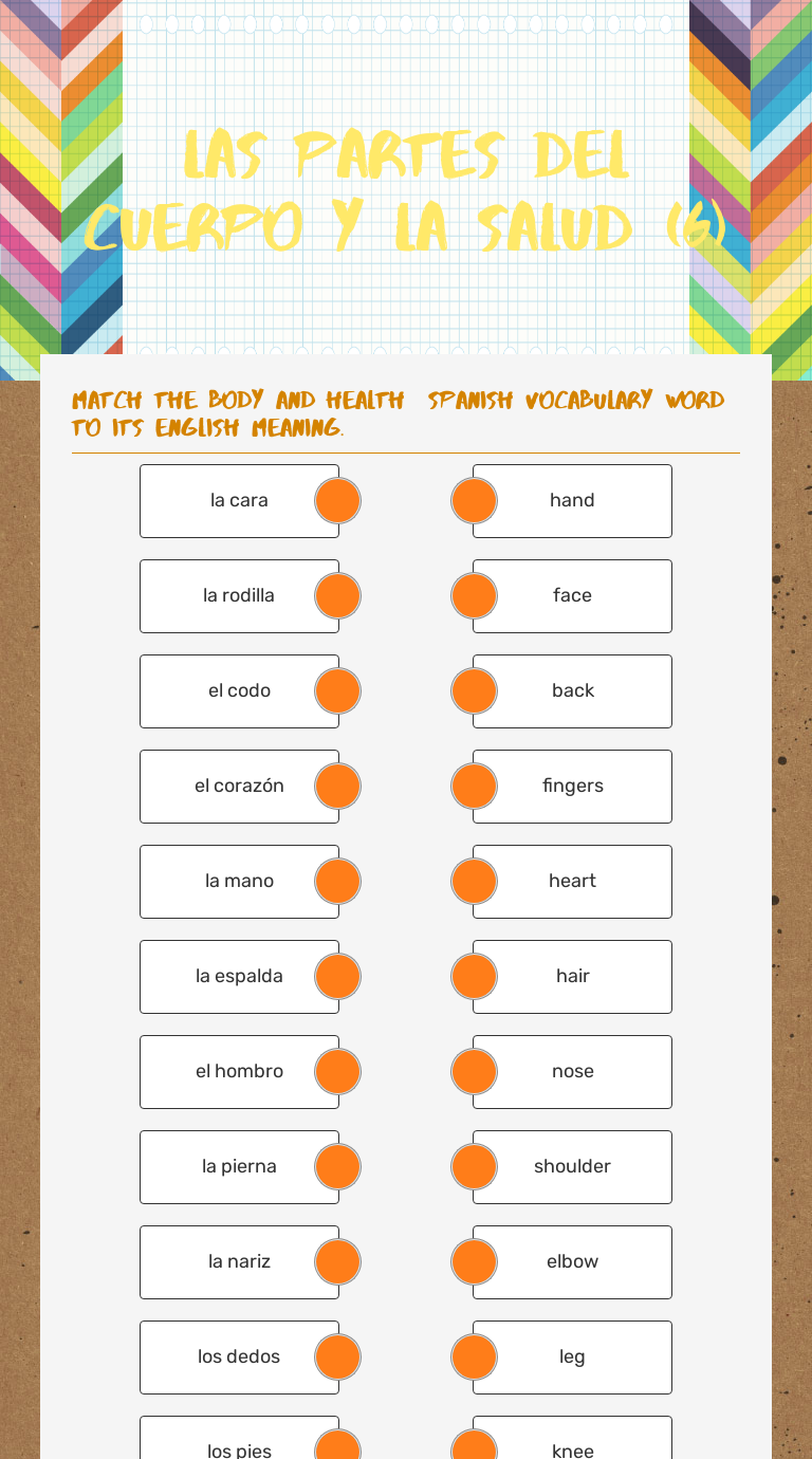 Las partes del cuerpo y la salud (6) by Williams | Interactive ...