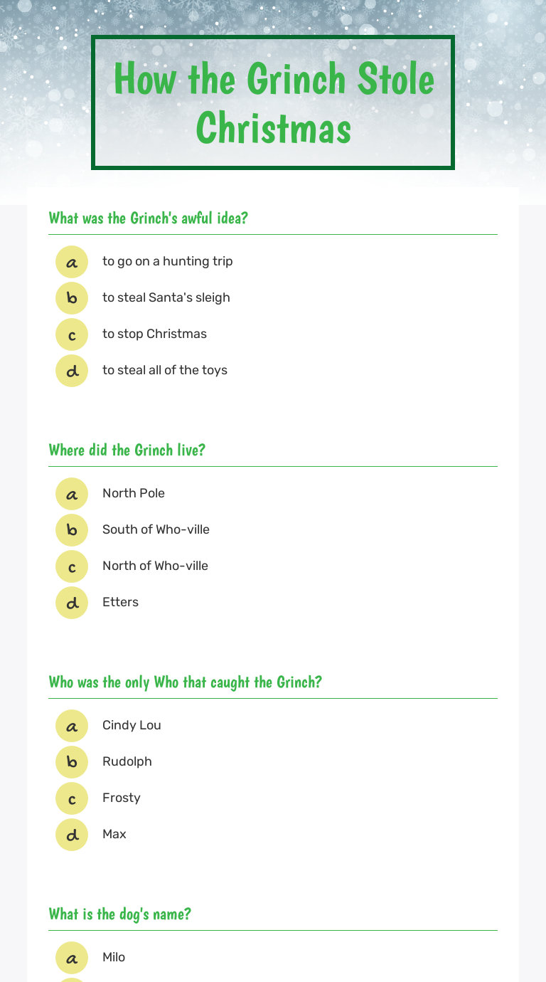 The Grinch Worksheets