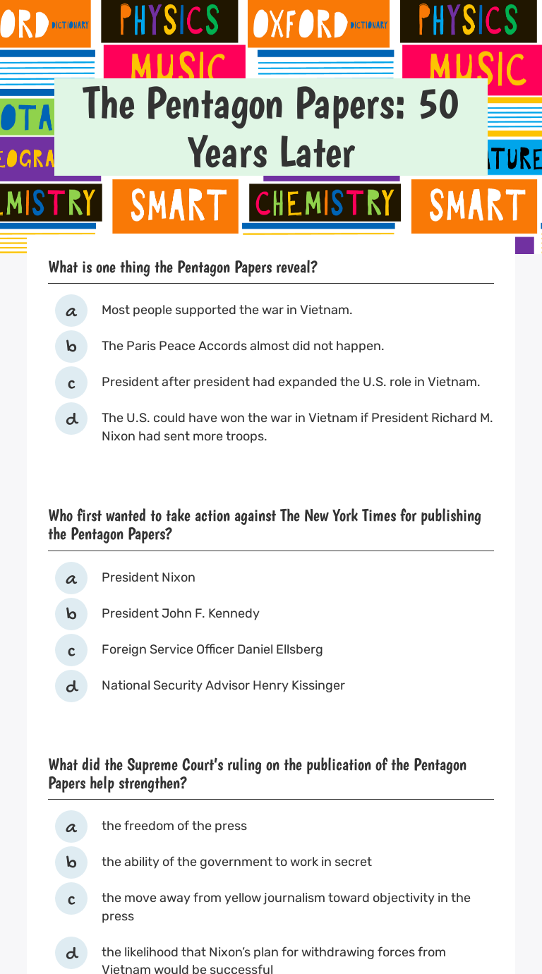50 years later, discover the Pentagon Papers' impact on press freedom ...
