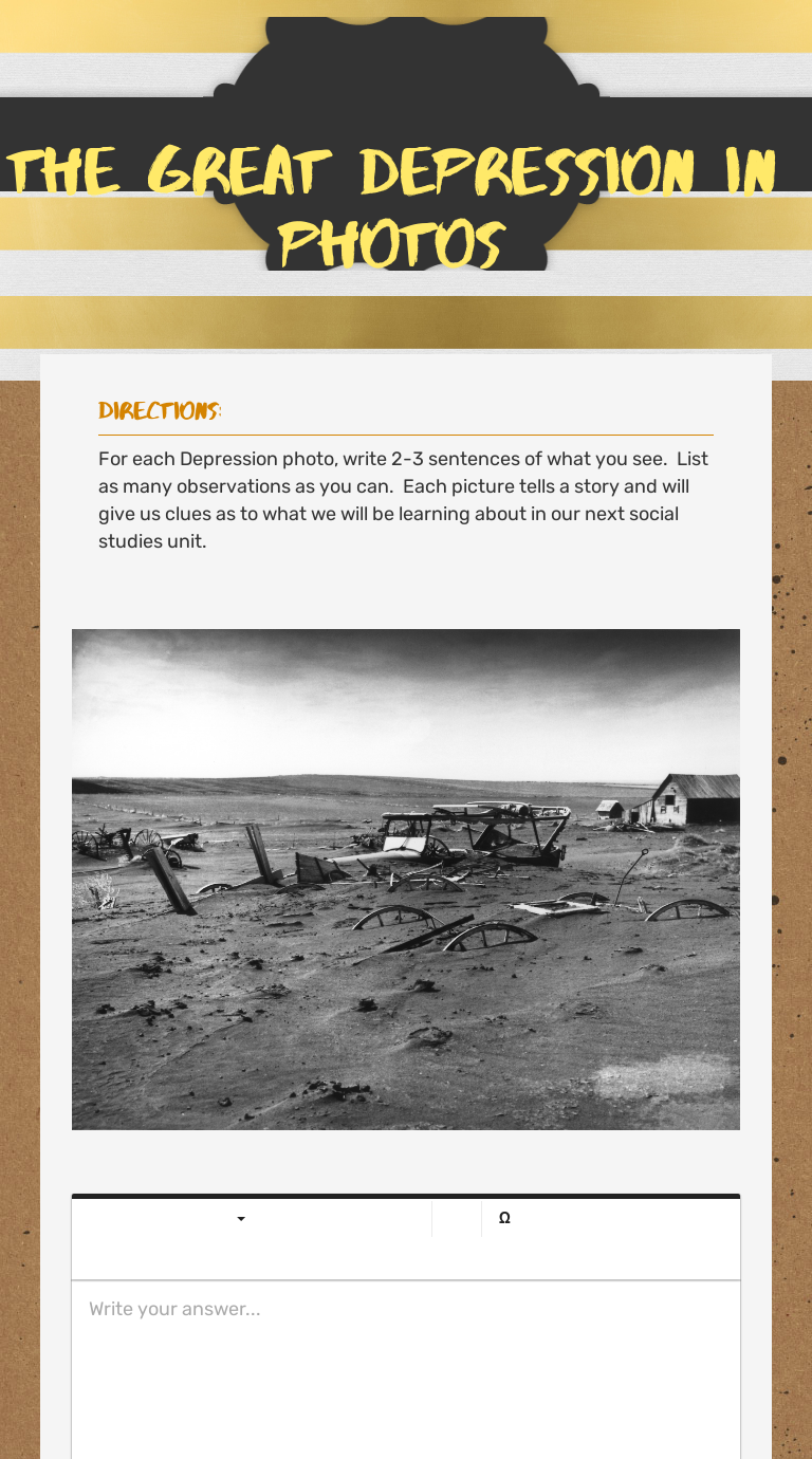 The Great Depression in Photos by MILLER KERI | Interactive Worksheet ...