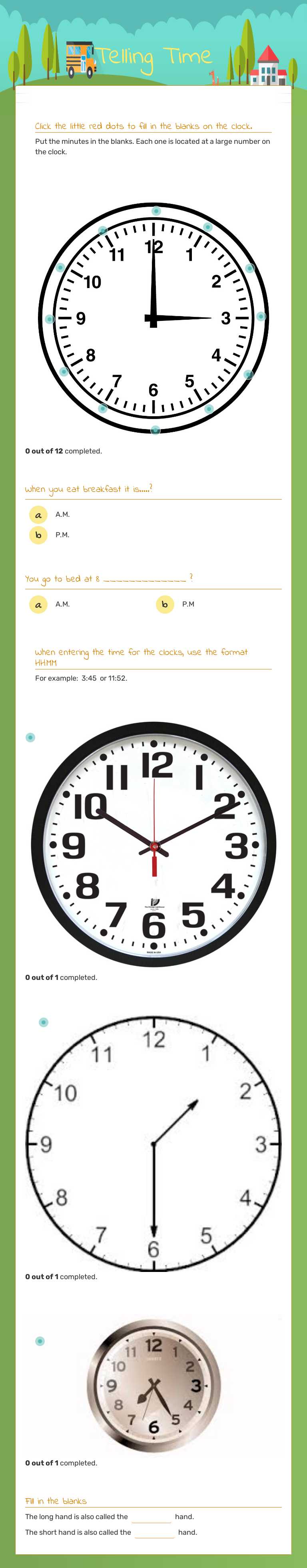 Master time telling with fun 4th grade worksheets! Practice reading ...