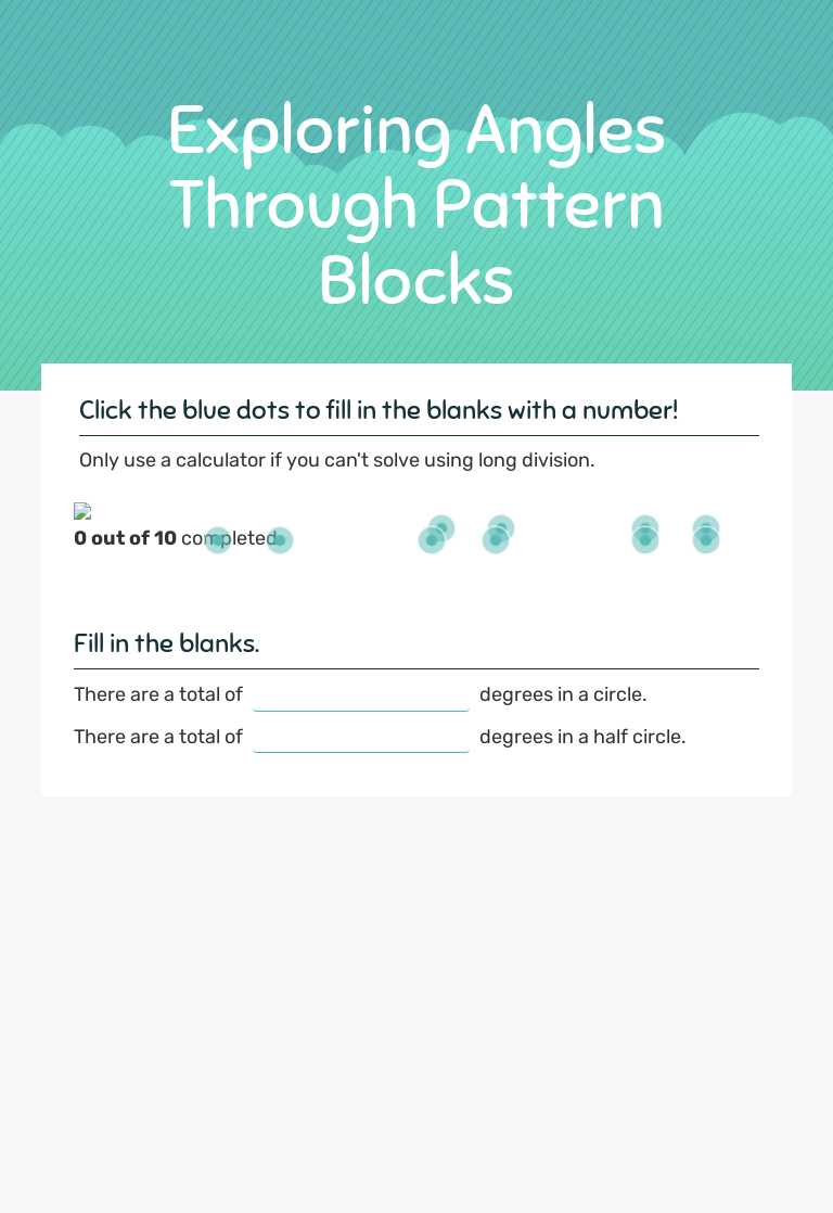 Exploring Angles Through Pattern Blocks by Andrea Happel | Interactive ...
