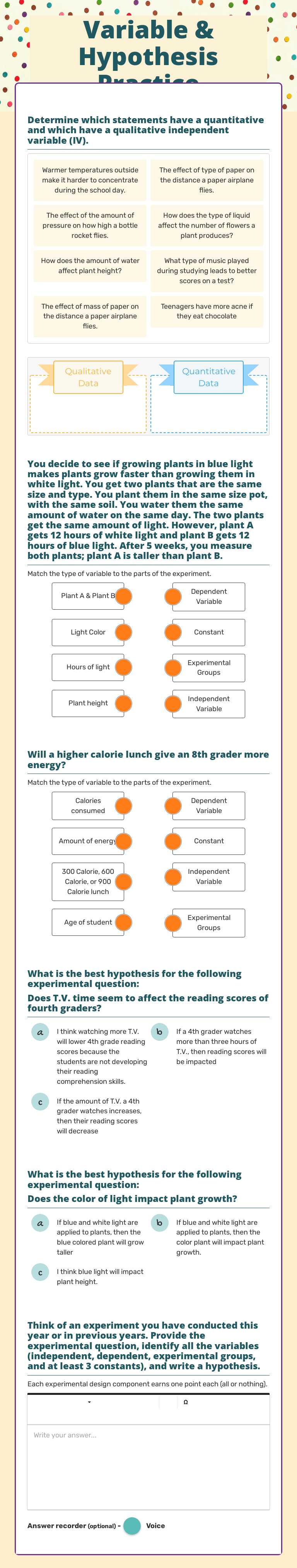 Boost science skills: Identify independent & dependent variables and ...