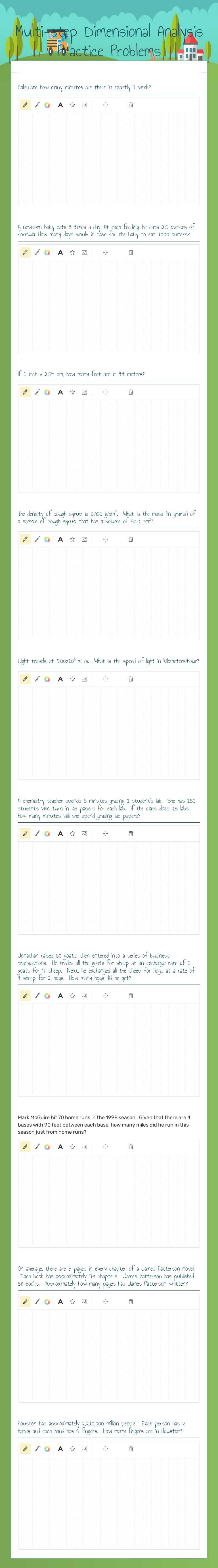 Ace dimensional analysis! Practice multi-step problems for science and ...