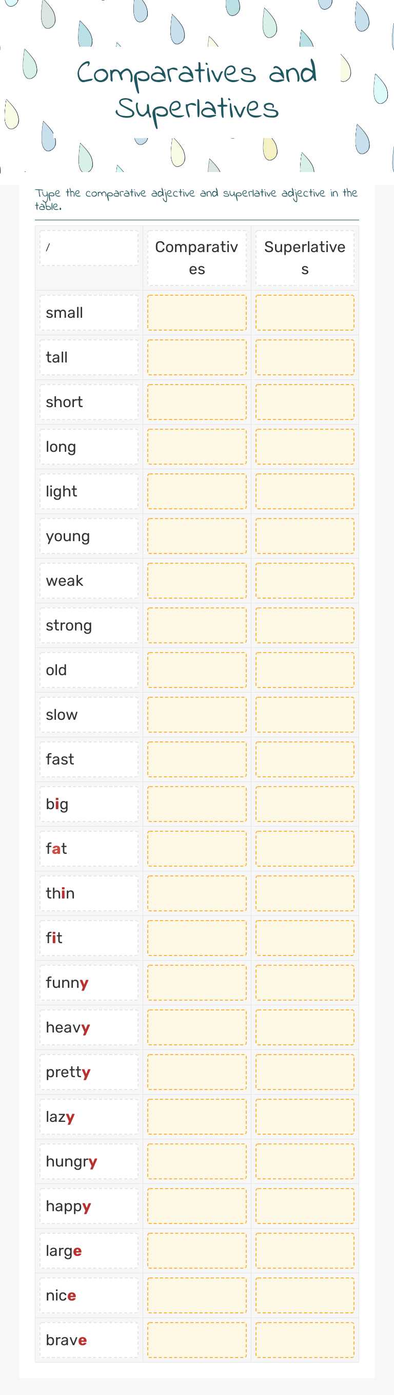 Comparatives and Superlatives by Manuela Donetti | Interactive ...