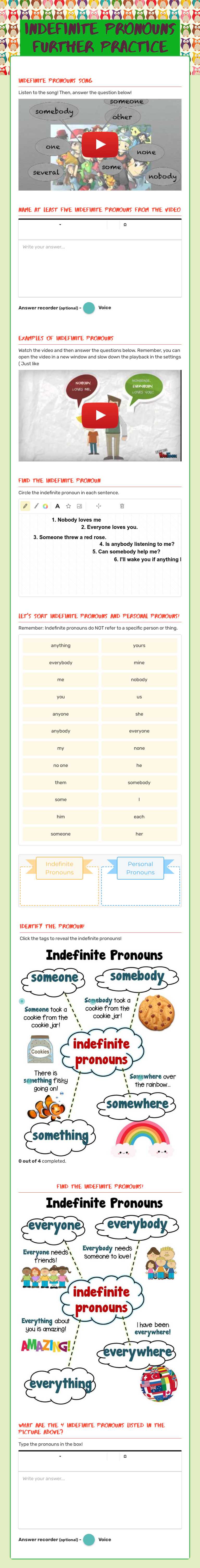 Unlock the mystery of indefinite pronouns with fun songs and ...