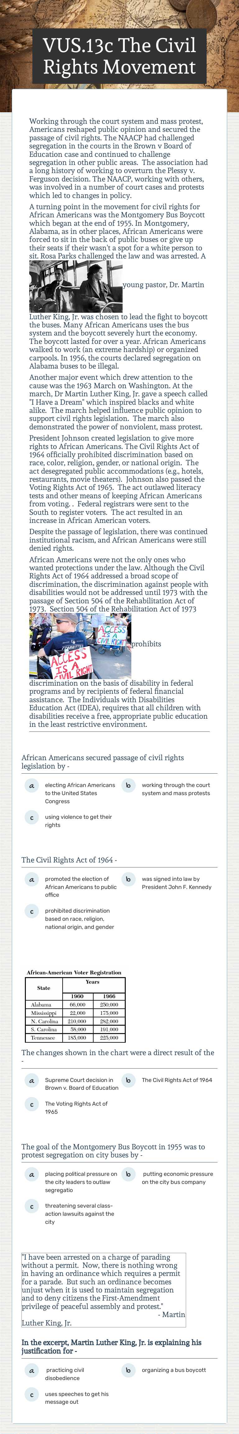 VUS.13c The Civil Rights Movement by David Blakeley | Interactive ...