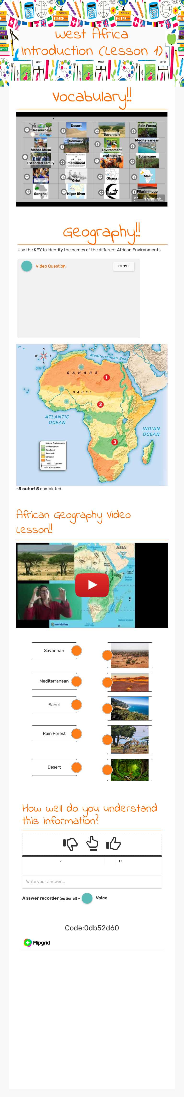 Discover West African environments! Learn savanna, desert, rainforest ...
