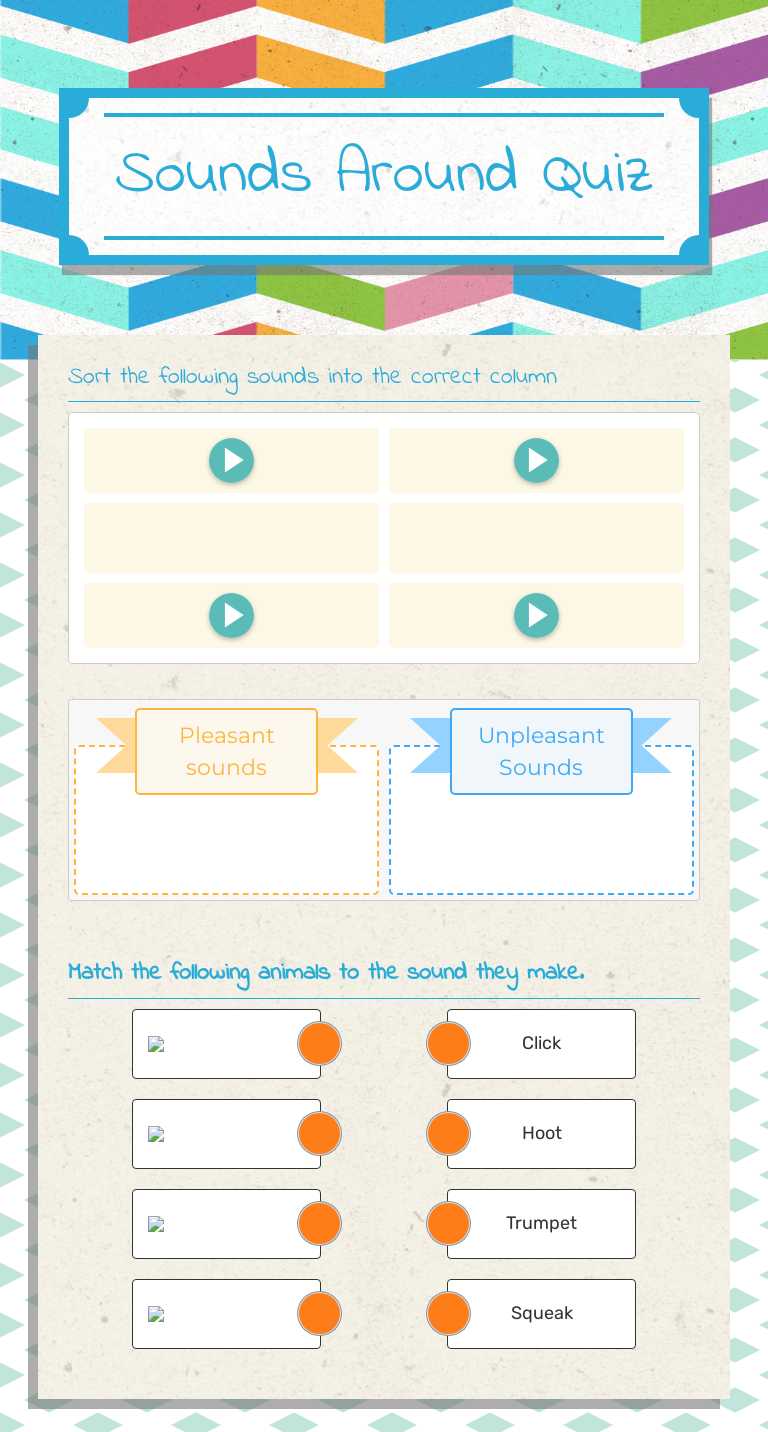 Sounds Around Quiz by Rinku Lapasia | Interactive Worksheet | Wizer.me