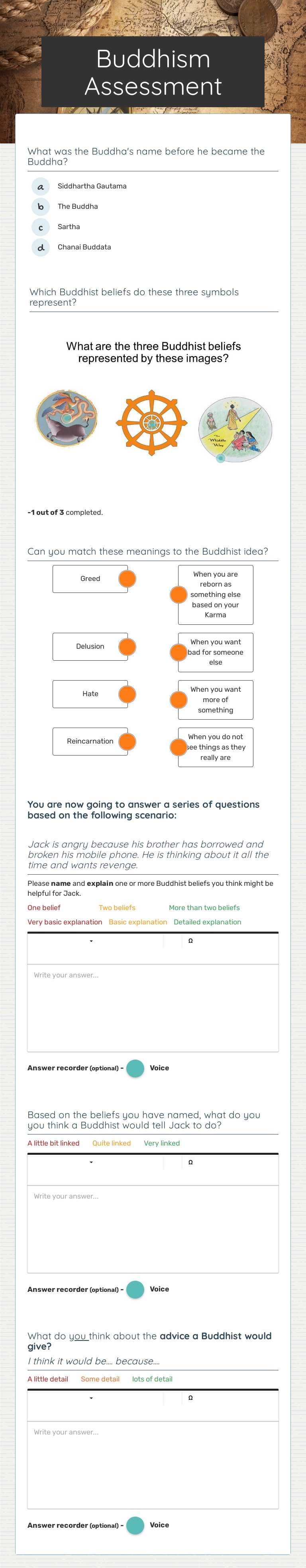 Test your knowledge of Buddhism! Covers key concepts like karma ...