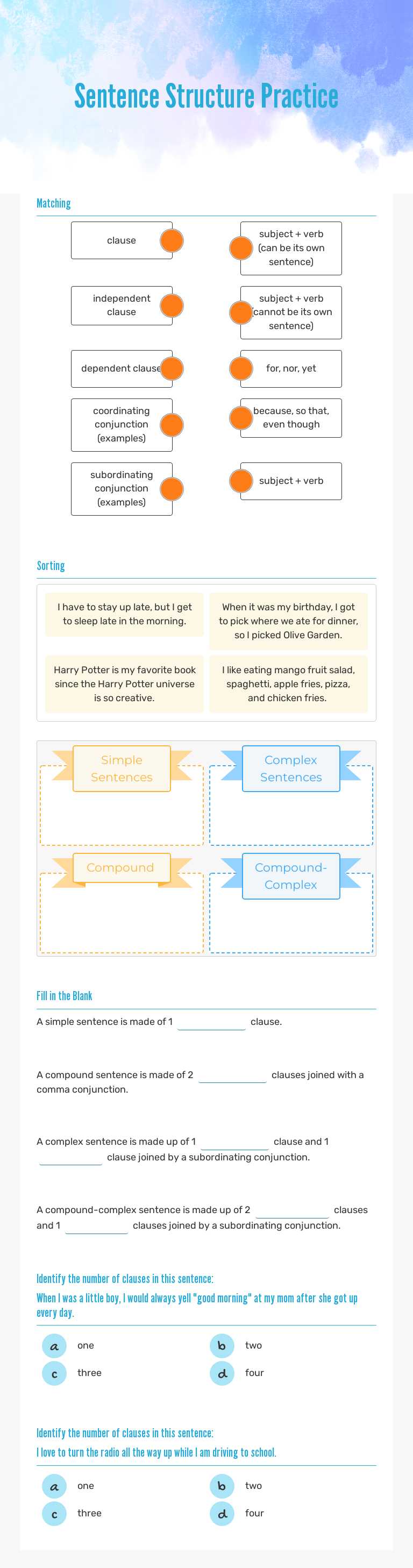 Boost your writing with sentence structure practice! | Sentence ...