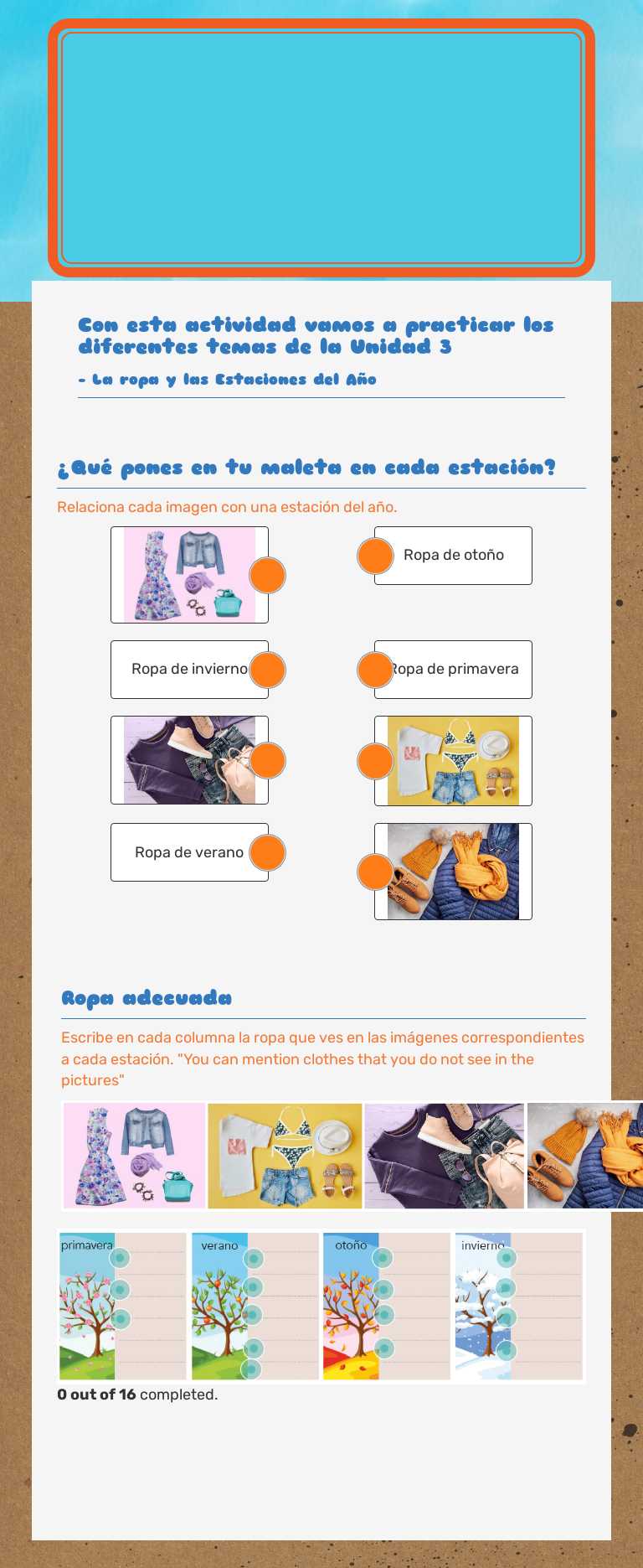 La Ropa y Las Estaciones Del Año by Marilis Garcia | Interactive ...