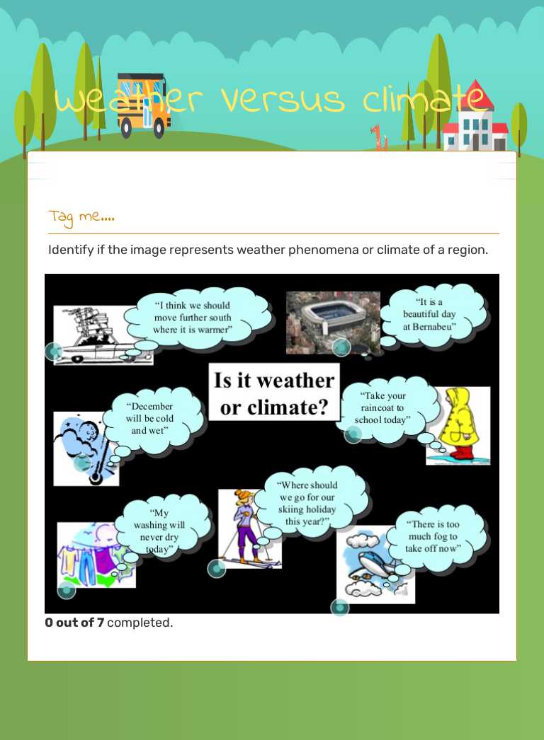 Master the difference between weather and climate! Identify weather ...