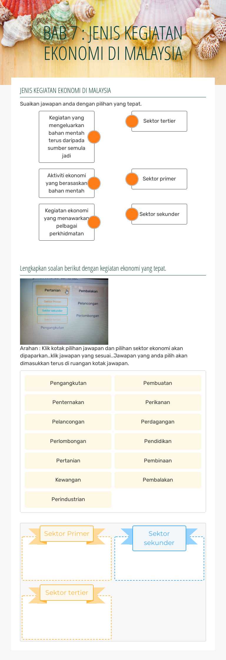 Belajar Sektor Ekonomi Malaysia: Primer, Sekunder, Tertier! Latihan ...