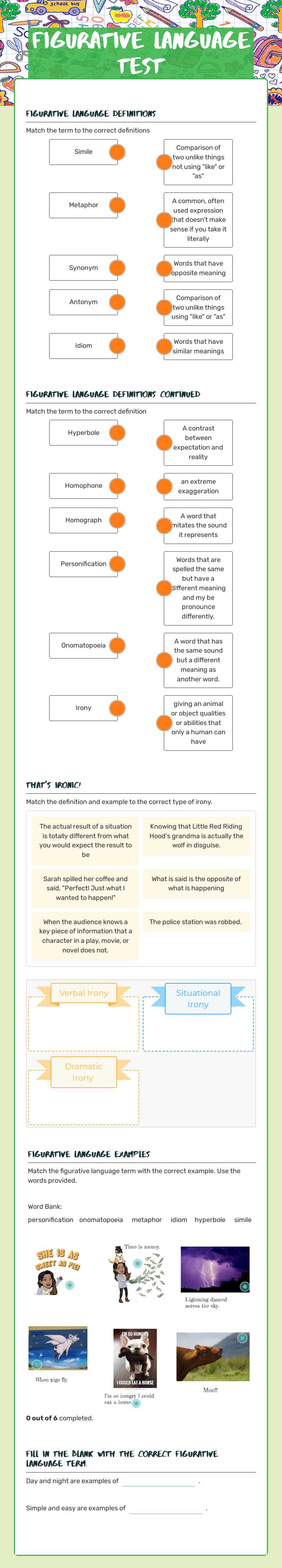 Ace your figurative language skills! Test your knowledge of simile ...