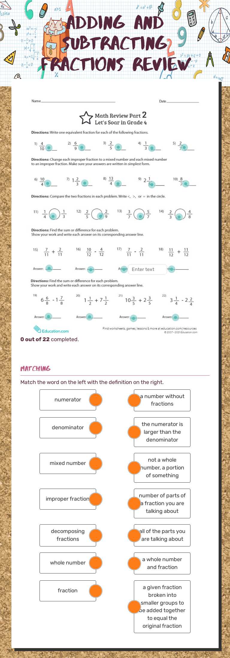 Master fraction skills! Review adding and subtracting fractions with ...