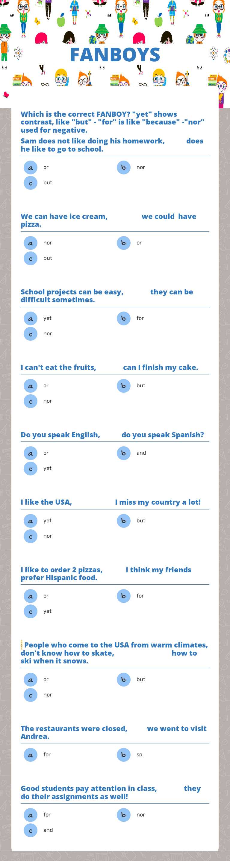 Boost sentence writing with FANBOYS conjunctions! Master 'for, and, nor ...