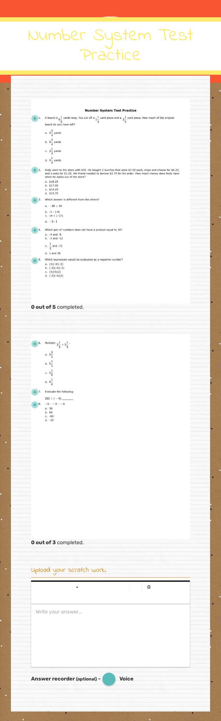 Master the Number System! Practice problems for grades 6-7. | Number ...