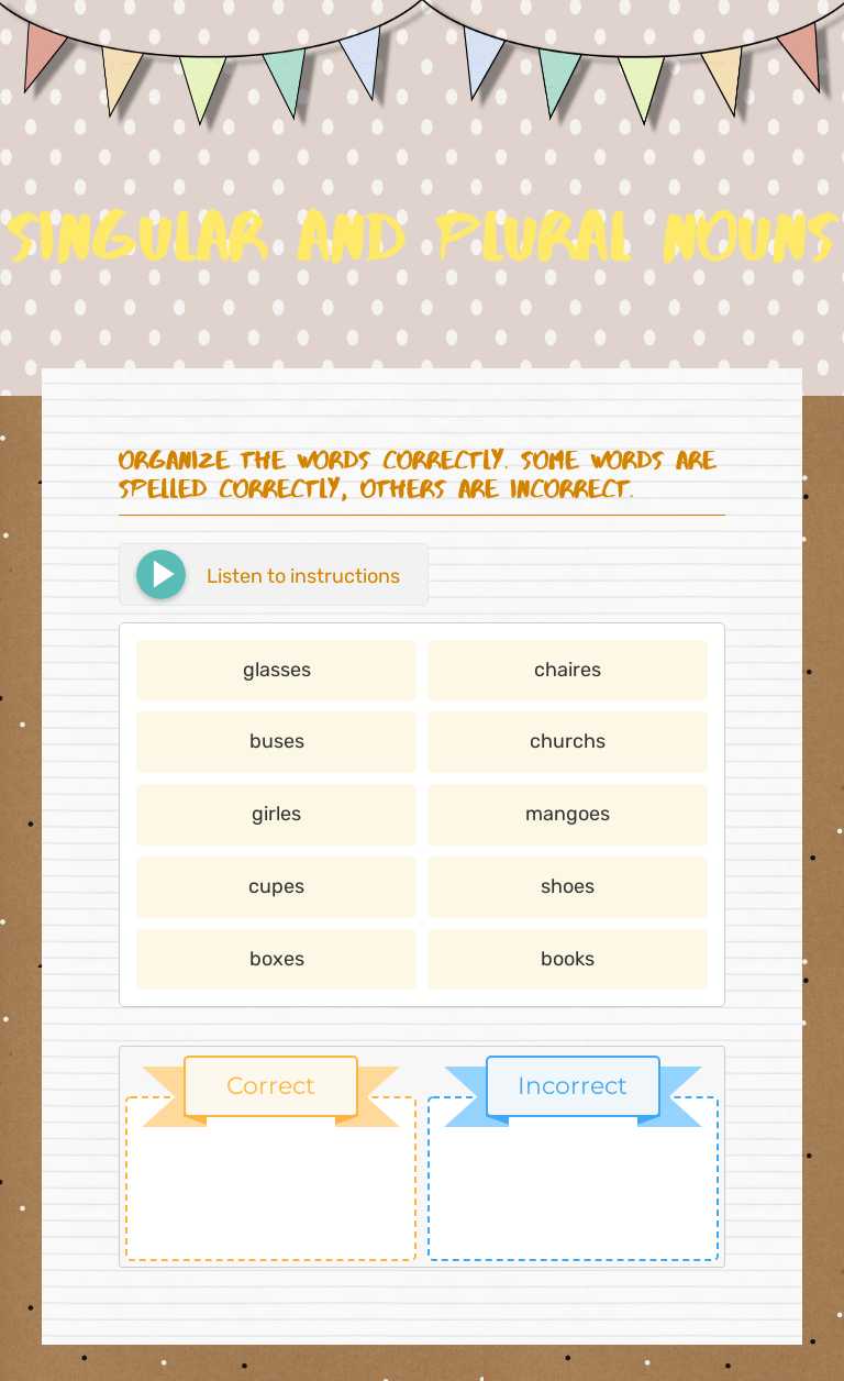 Singular and Plural Nouns by René Du Toit | Interactive Worksheet ...