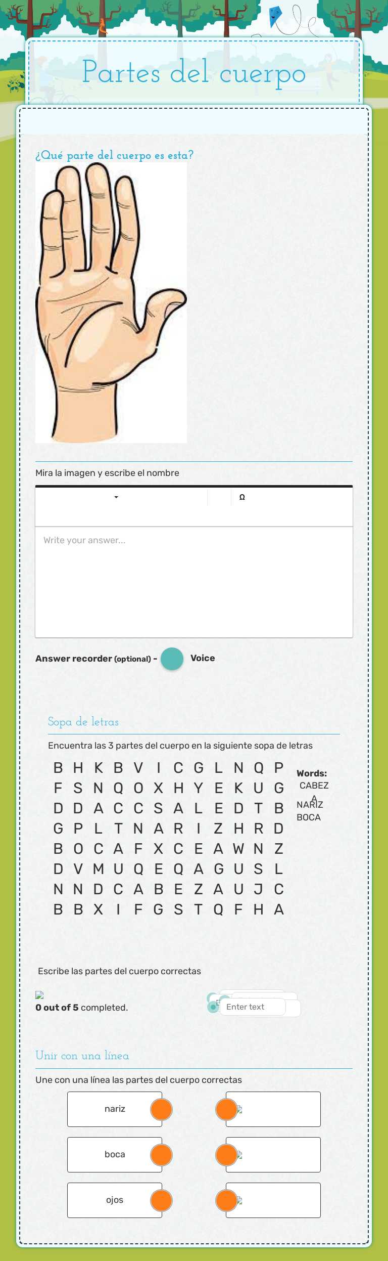 Partes del cuerpo by Angelica Tomás Reyes | Interactive Worksheet ...