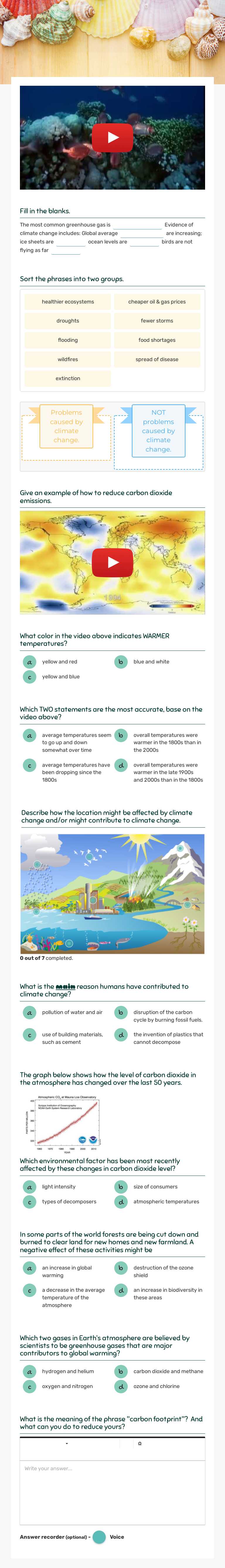 Learn about climate change with our interactive worksheet! Explore ...