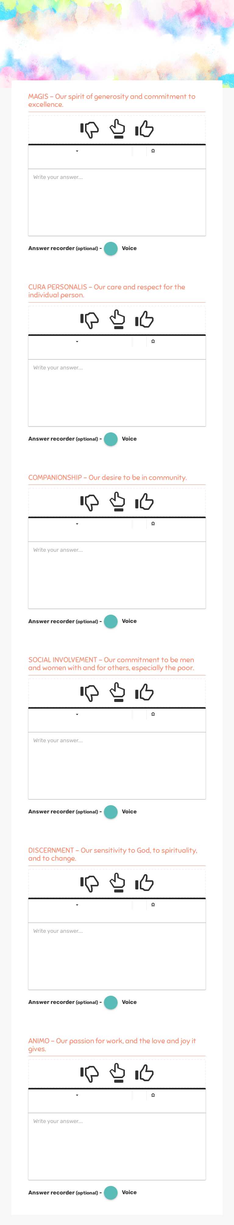 Ignatian Core Values by RICA R AMOR | Interactive Worksheet | Wizer.me