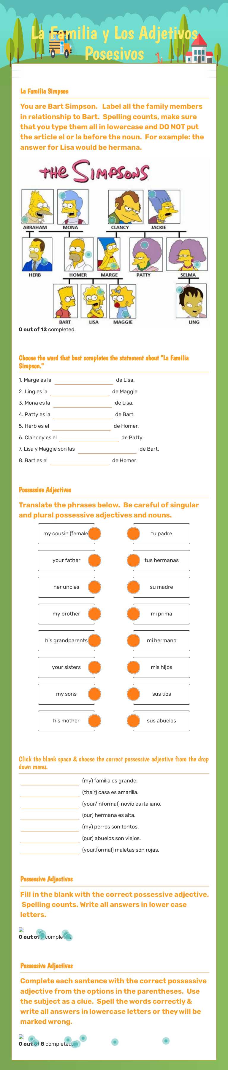 Master Spanish possessive adjectives and family terms! | La Familia y ...