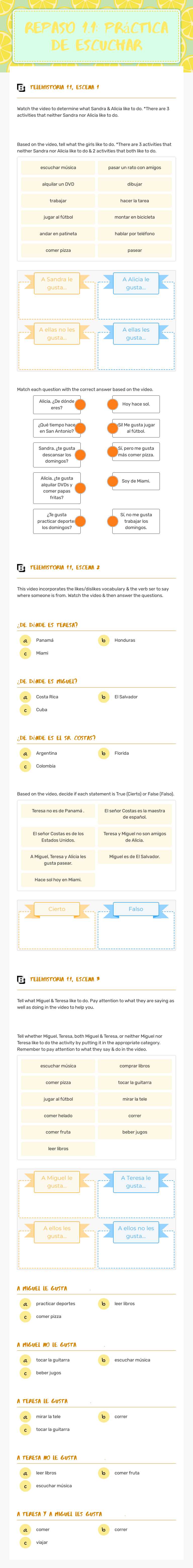 Master Spanish likes and dislikes! Practice listening, vocab, and verb ...