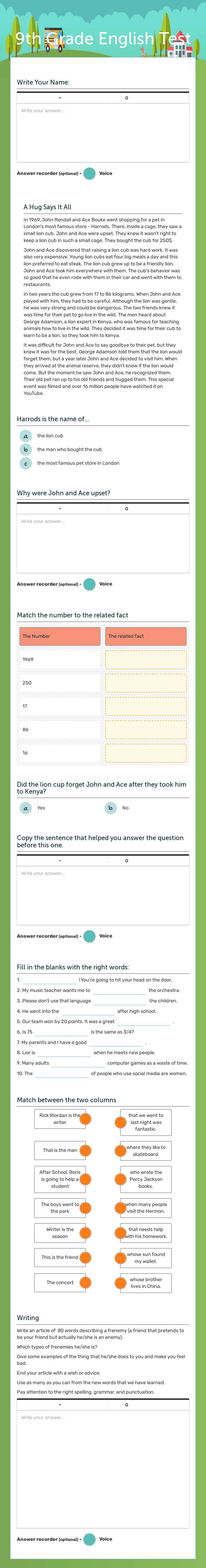 9th Grade English practice: Reading, writing, and vocabulary. Ace your ...