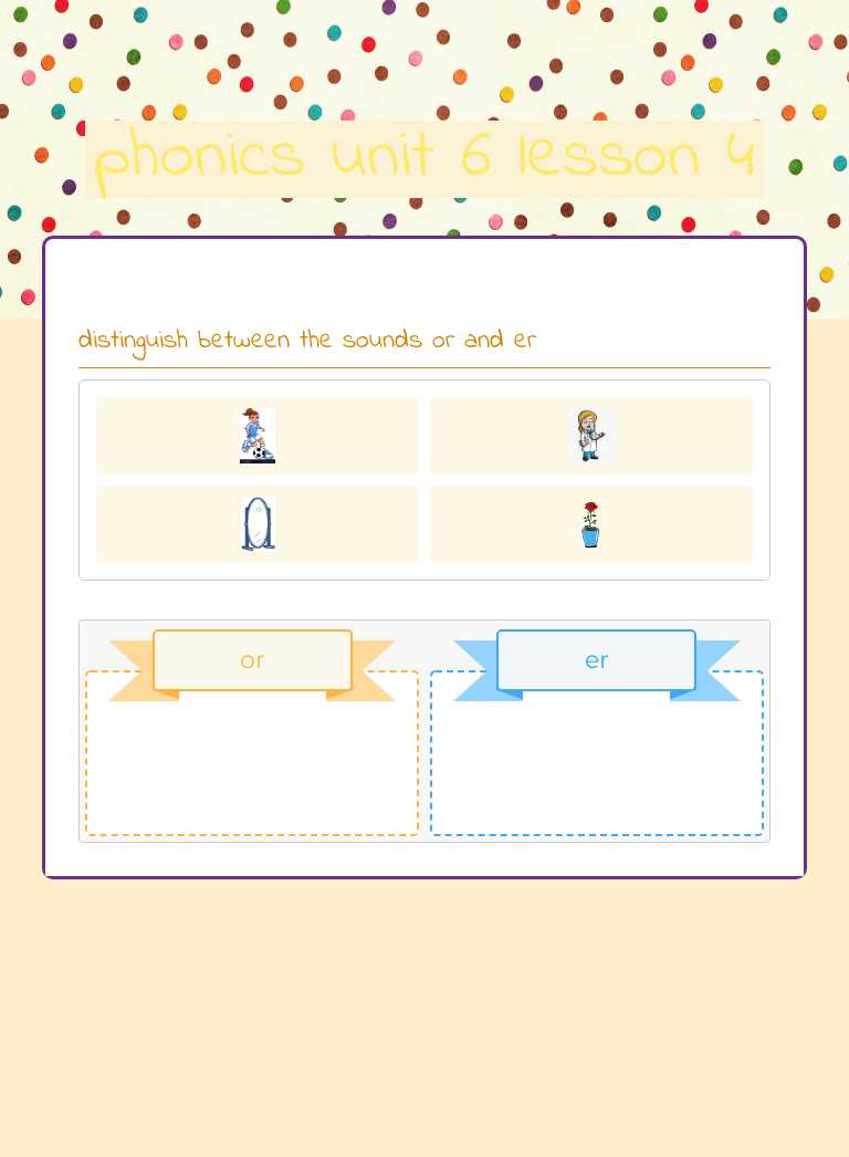phonics unit 6 lesson 4 by mona ali | Interactive Worksheet | Wizer.me