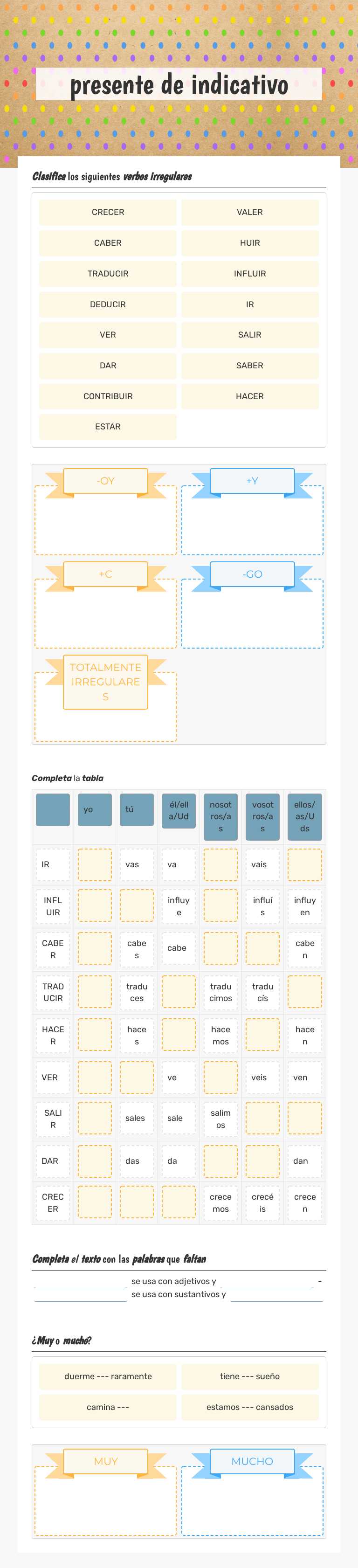 presente de indicativo by marussia aidala | Interactive Worksheet ...