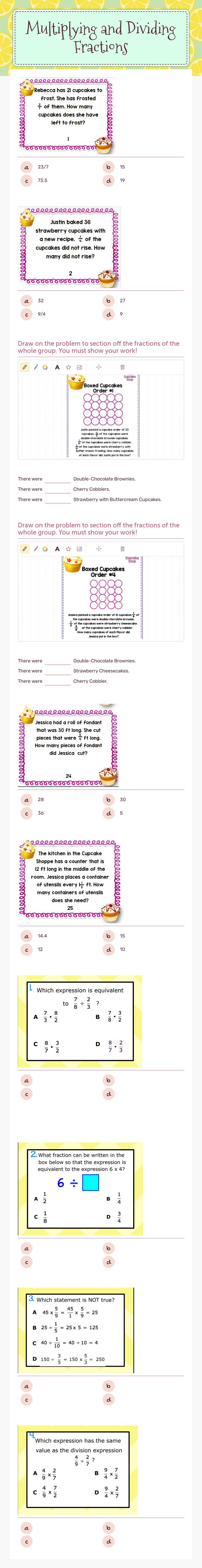 Master multiplying and dividing fractions with practice problems and ...
