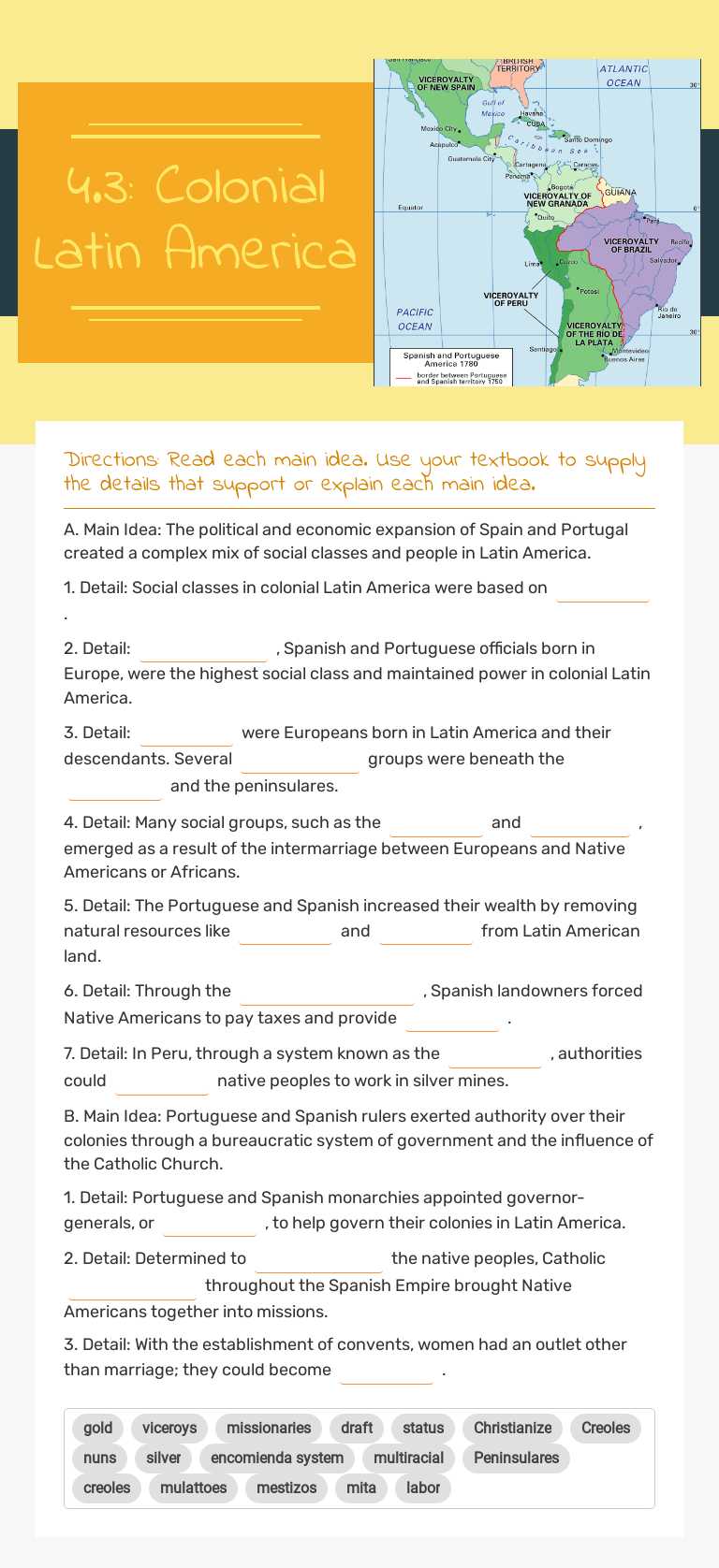 Discover Colonial Latin America's social classes & government ...