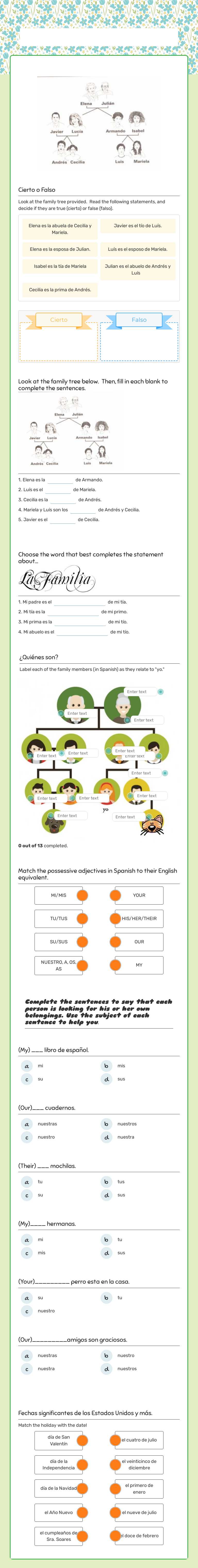 Master Spanish family ties and possessive adjectives with this engaging ...