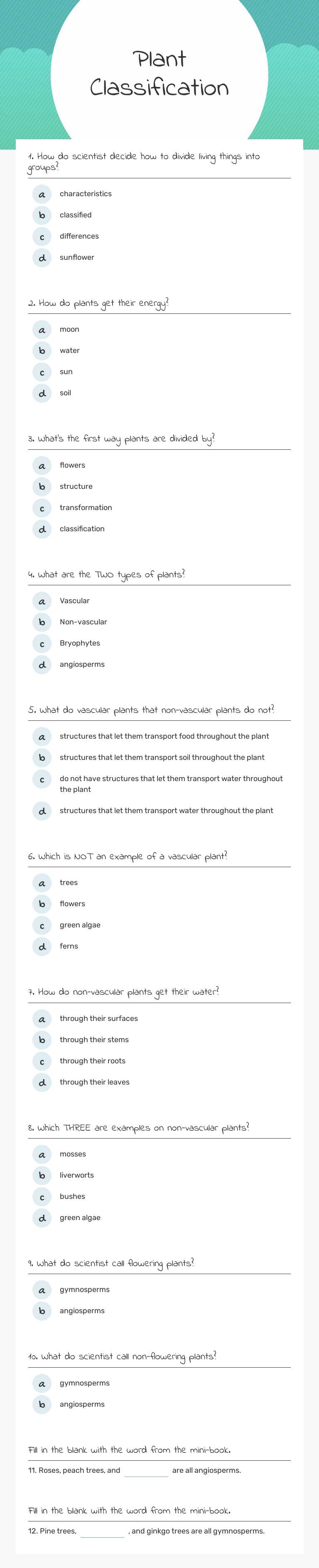 Plant Classification with the Amoeba Sisters by Emily Visnic ...