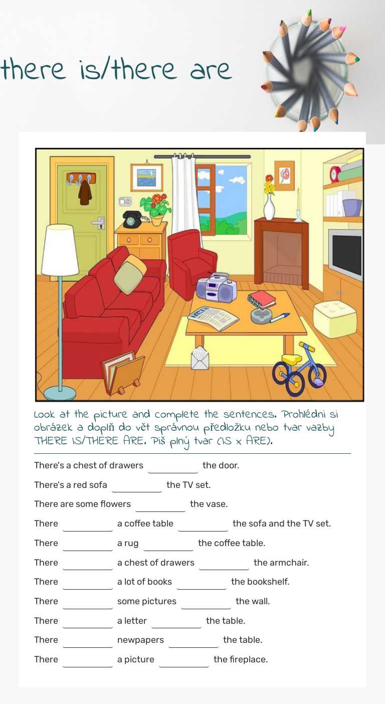 there is/there are by Hana Votavová | Interactive Worksheet | Wizer.me