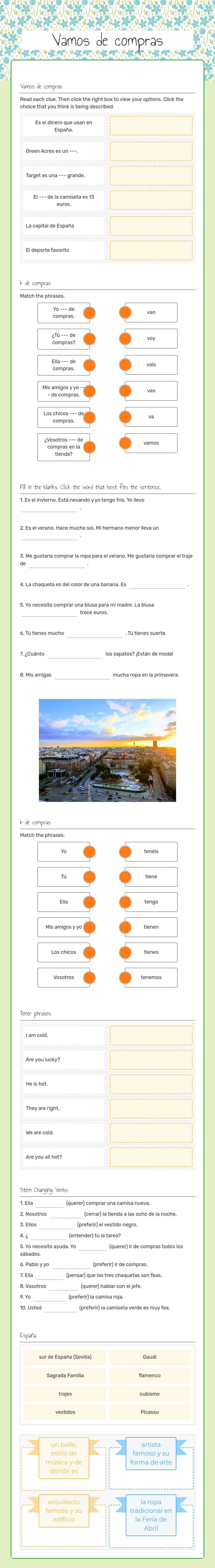 ¡Vamos de compras! Master Spanish shopping words & phrases. | Vamos de ...