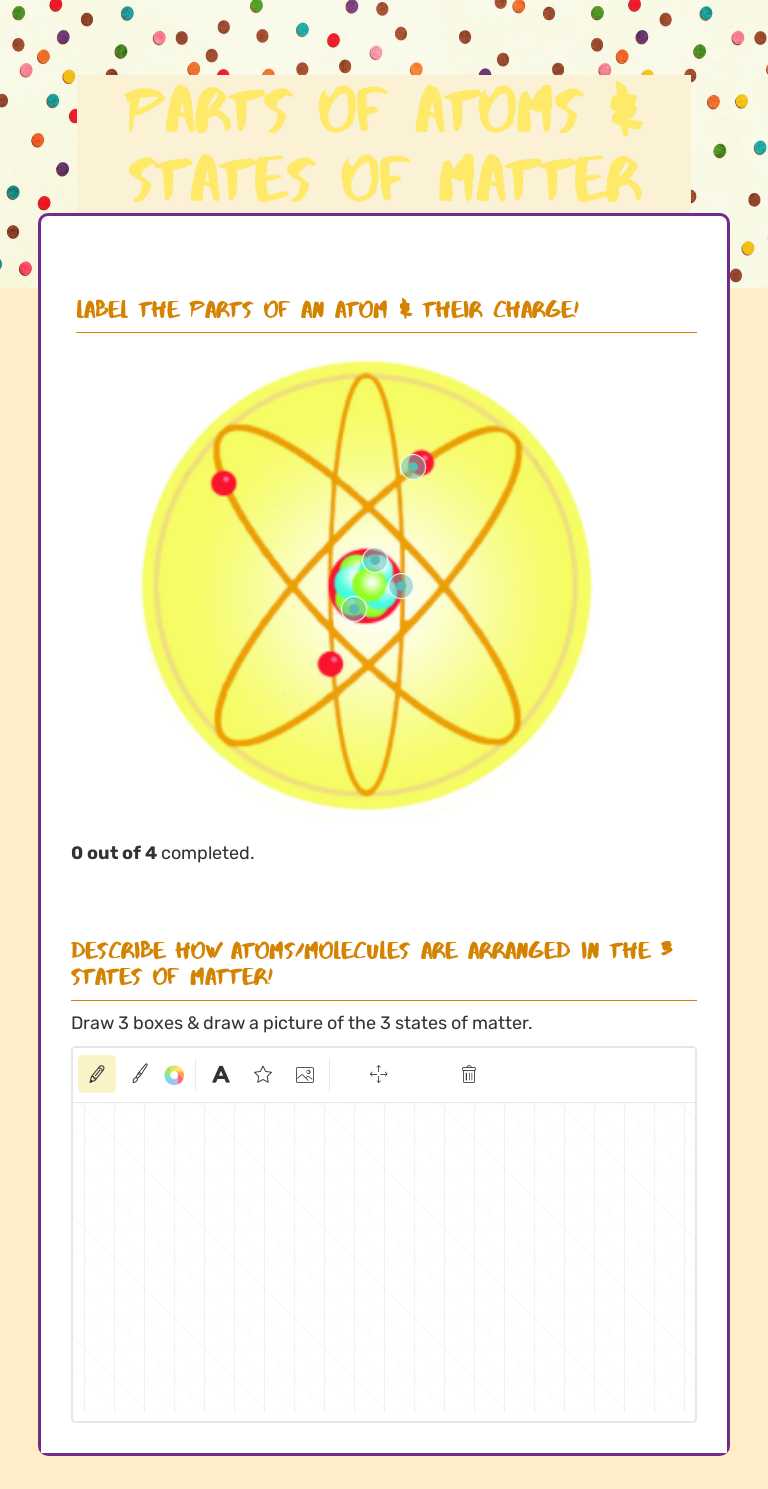 Learn atom parts & states of matter! | Parts of atoms & states of ...