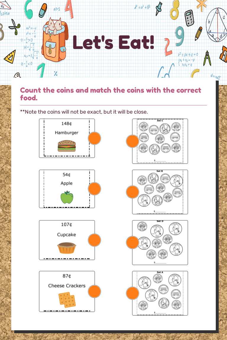 Let's Eat! by Danielle Bateman | Interactive Worksheet | Wizer.me