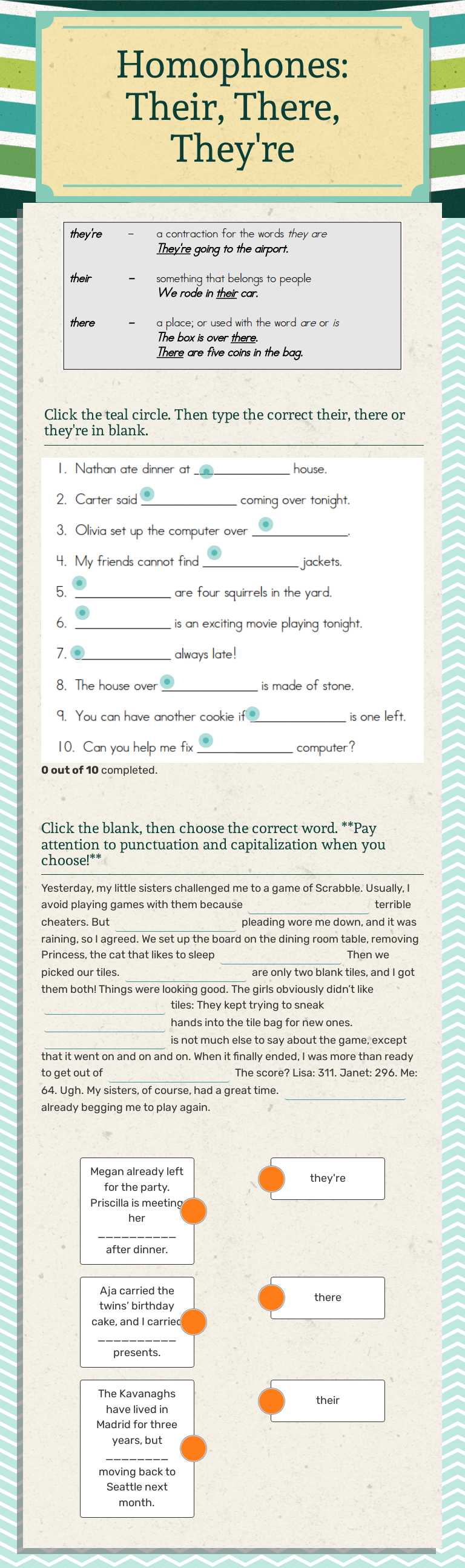 Homophones: Their, There, They're by Kimberly Marshall | Interactive ...