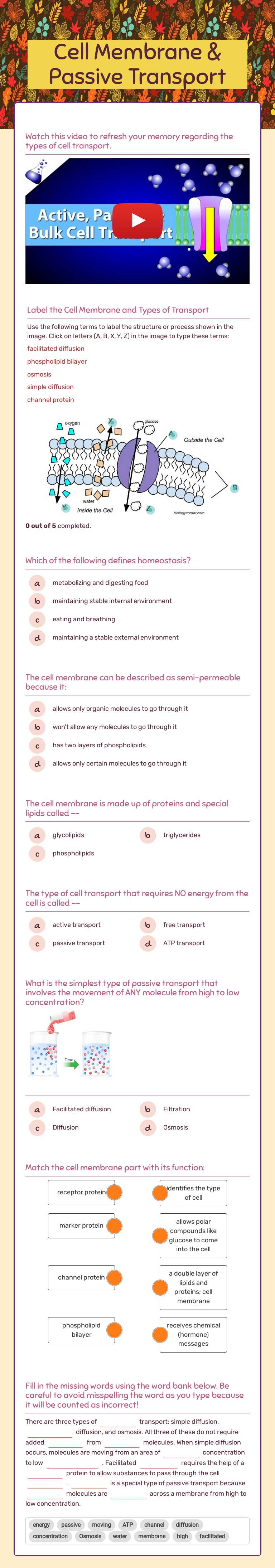 Unravel the secrets of the cell membrane and master passive transport ...