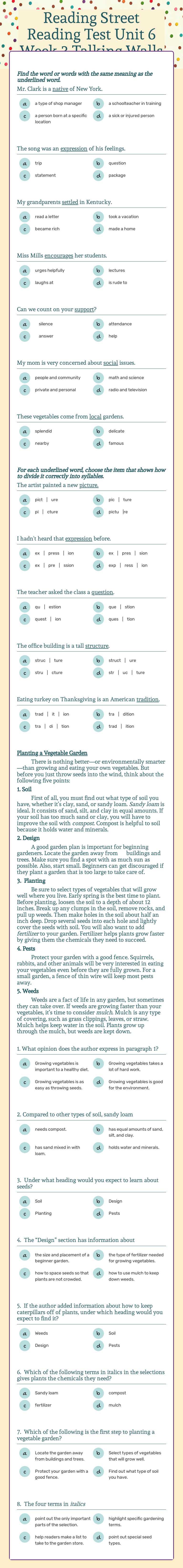 Boost reading skills with Reading Street Unit 6 Week 3! Practice ...