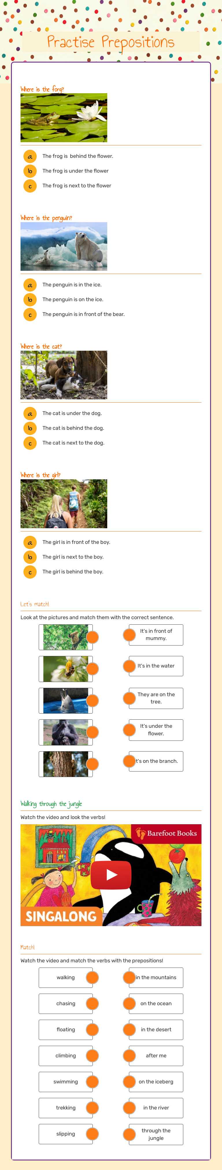 Practise Prepositions by Class Class Yes Yes | Interactive Worksheet ...